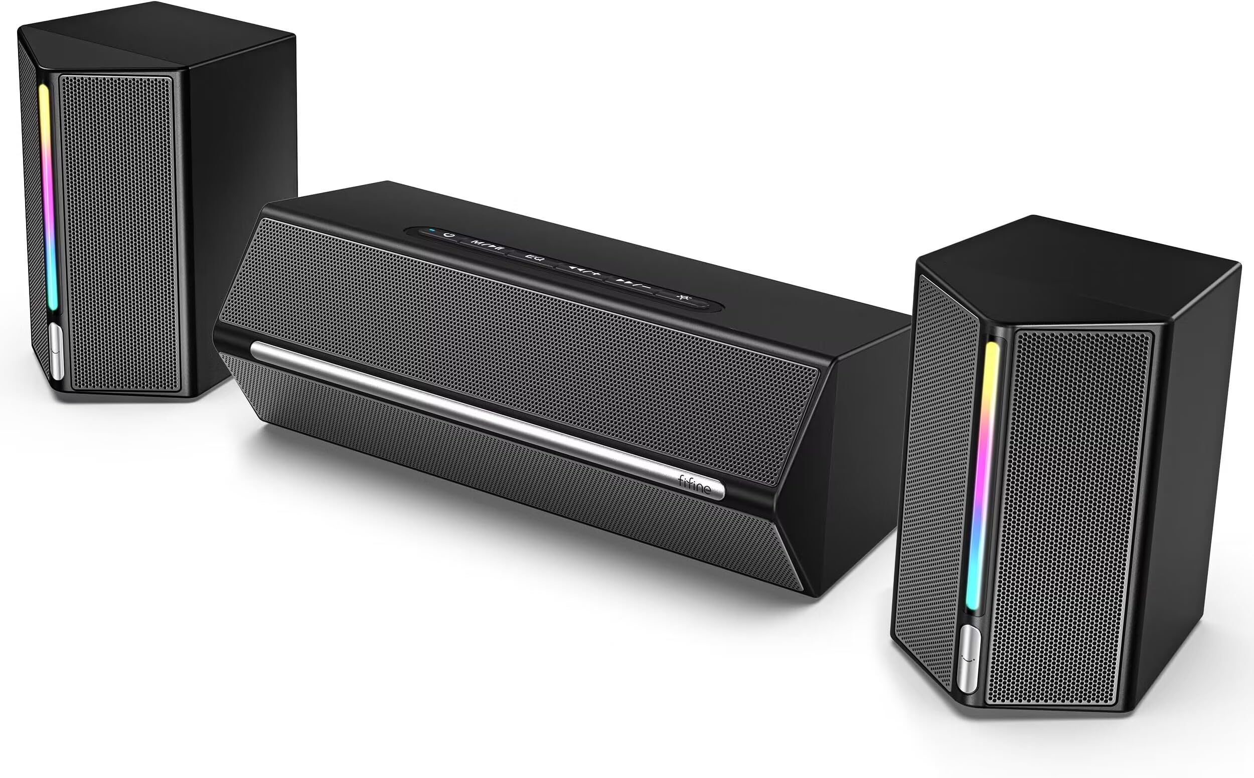 FIFINE Wired Bluetooth Speaker with Subwoofer for PC Laptop Desktop ...