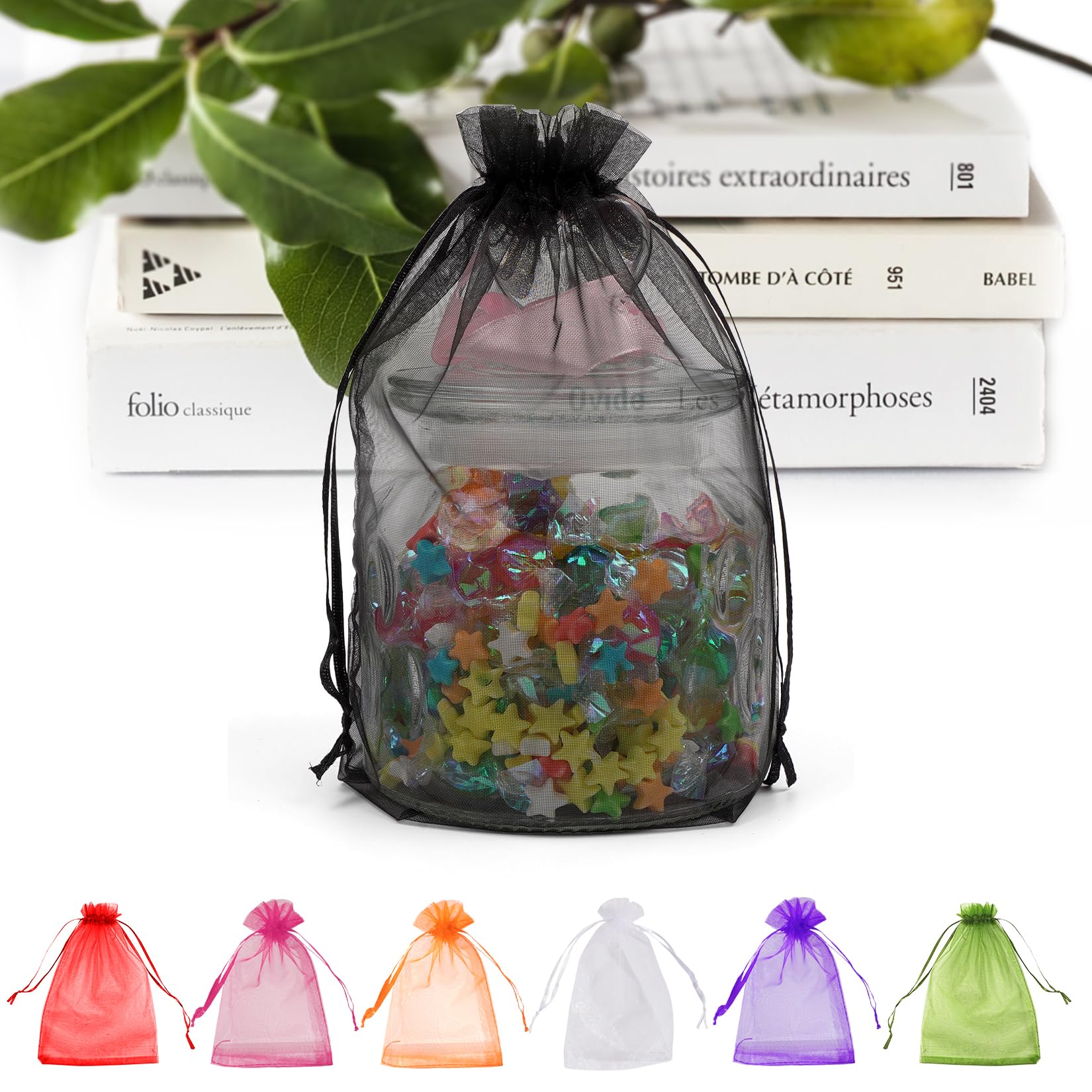 Amazon.com: ANZNKU 50 Pack Organza Bags 6x9 inches, Organza Gift Bags ...