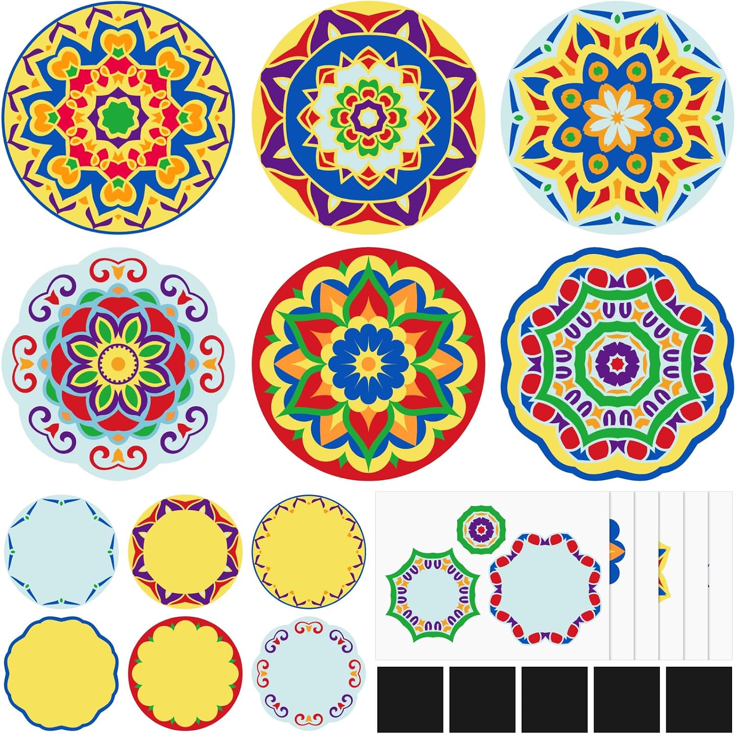 Amazon.com: Motipuns 30 Sets Mandala Magnets Diwali Decorations Mandala ...
