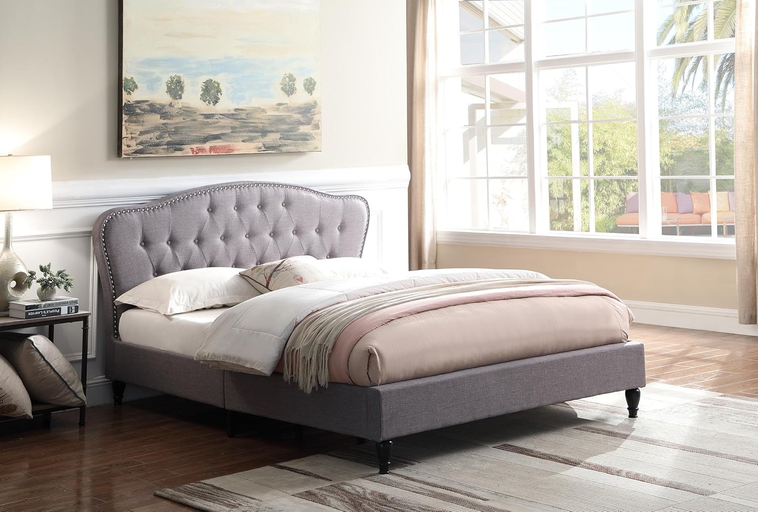 Amazon.com: Home Life Premiere Curved Classics Cloth Dark Grey Silver ...