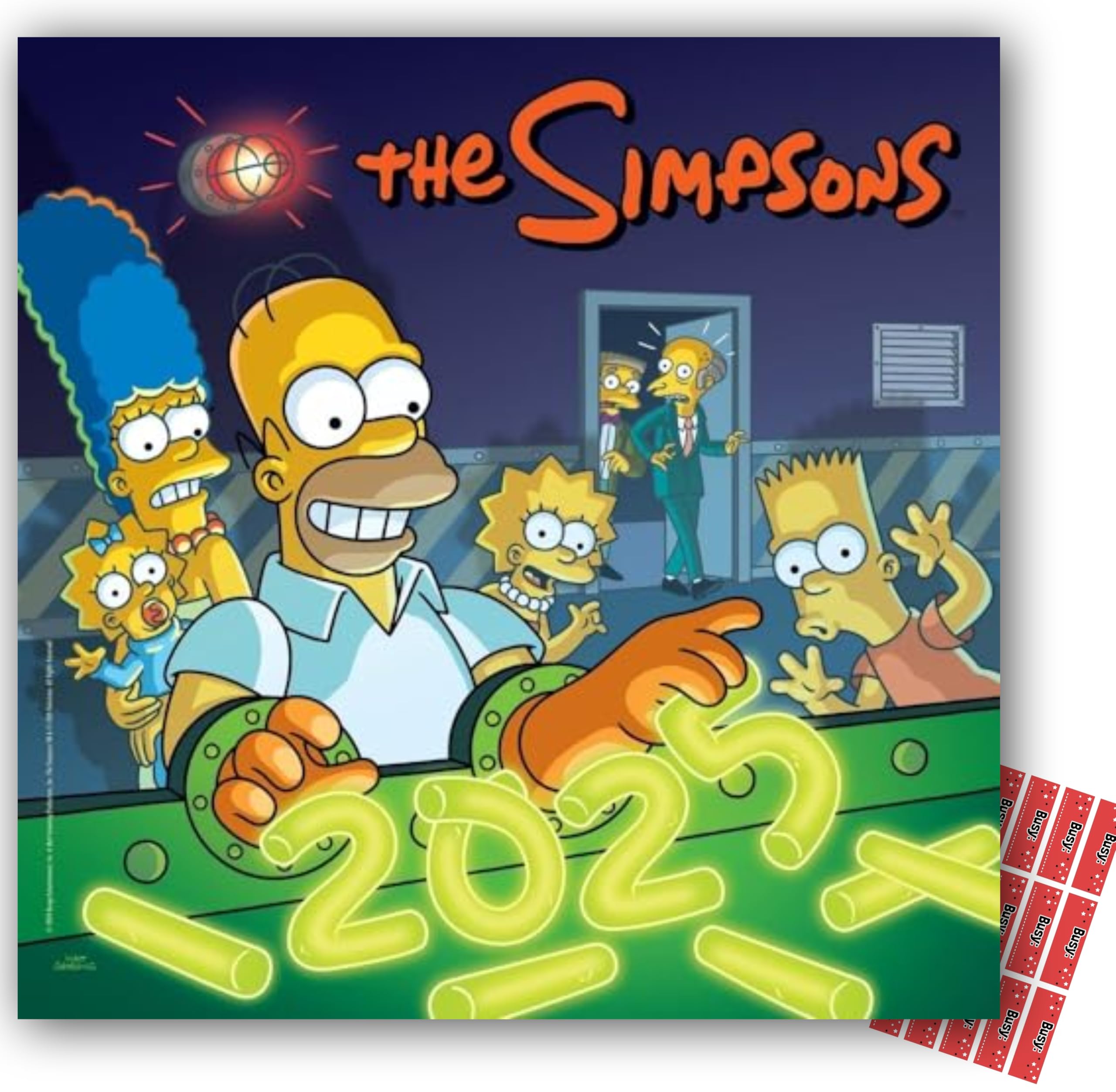 Buy The Simpsons 2025 Official Square Wall Gift Present with Free ...