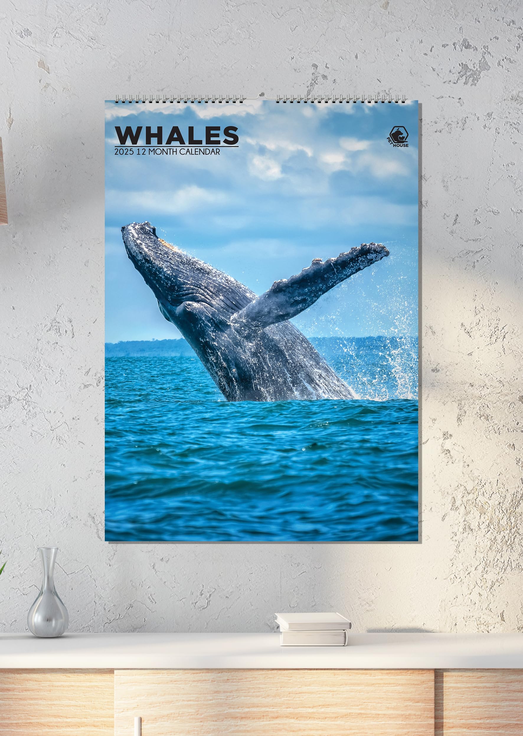 Whales 2025 – A3 Size Wirobound Calendar – BigaMart