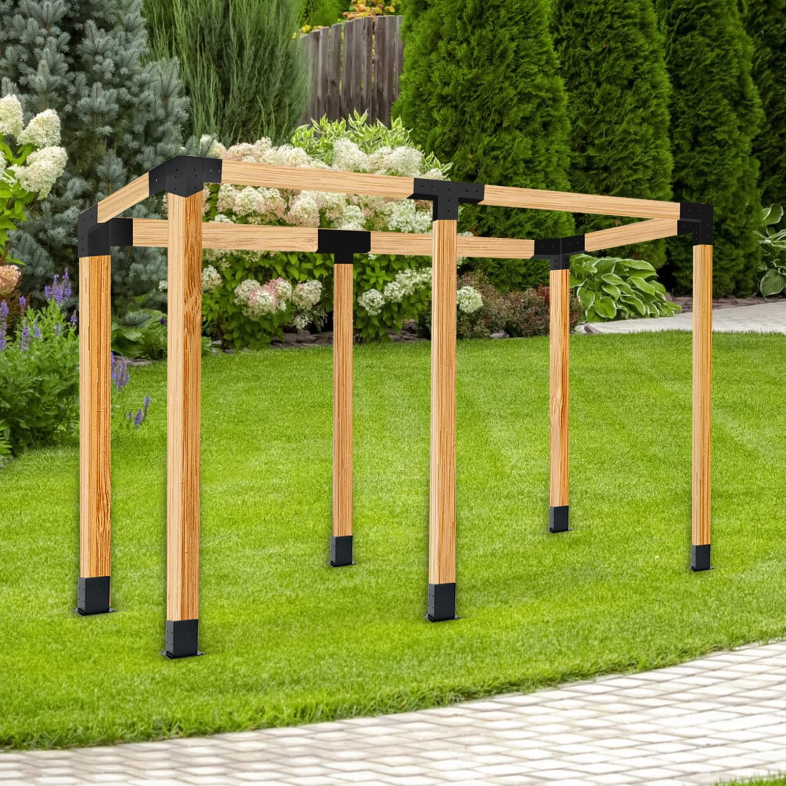 Snapklik.com : Gooeap 2 Pack Pergola Kit-4 Way 4x4