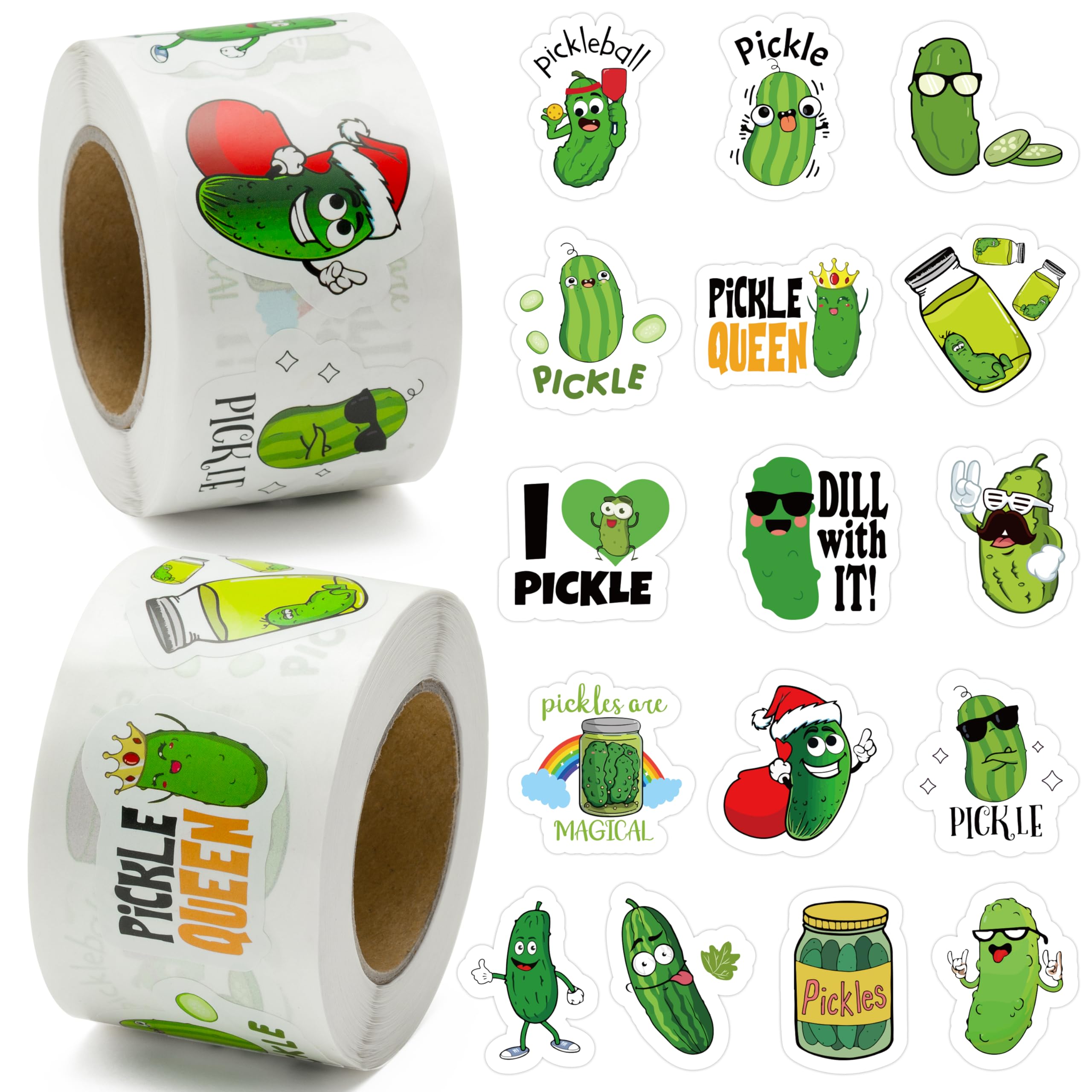 Amazon.com: BeYumi 1000Pcs Christmas Pickle Cartoon Stickers for Kids ...