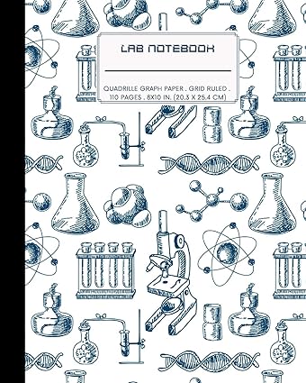 Lab Notebook: Quadrille Graph Paper: Laboratory Logbook for Scientific ...