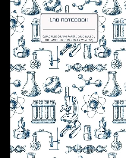 Lab Notebook: Quadrille Graph Paper: Laboratory Logbook for Scientific ...