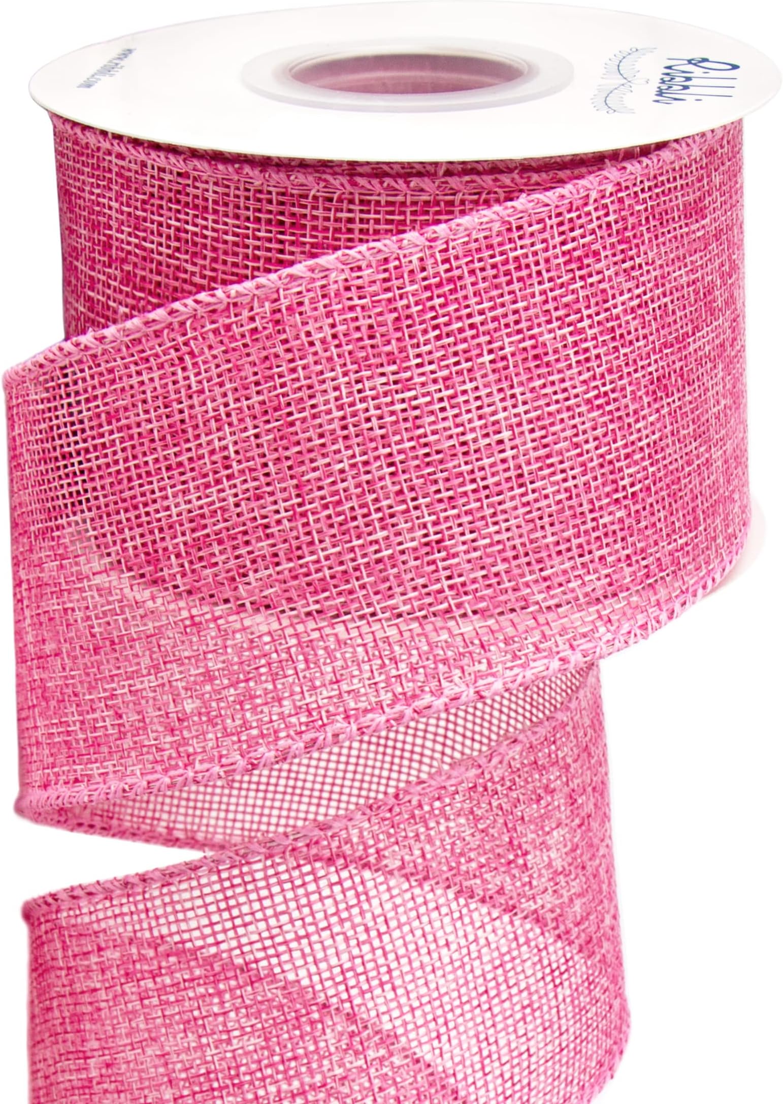 Amazon.com: MEEDEE Pink Burlap Wired Ribbon - 1.5 Inch Light Pink for ...