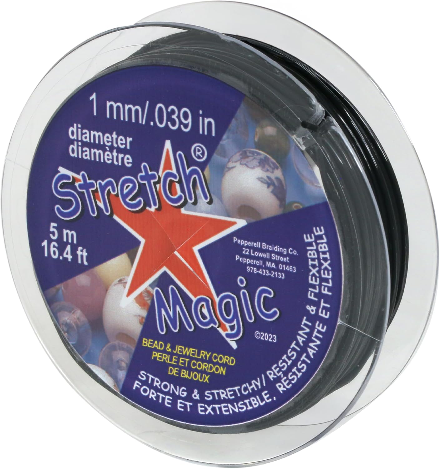 Amazon.com: Stretch Magic Elastic Beading Cord – Black Color, 1mm in ...