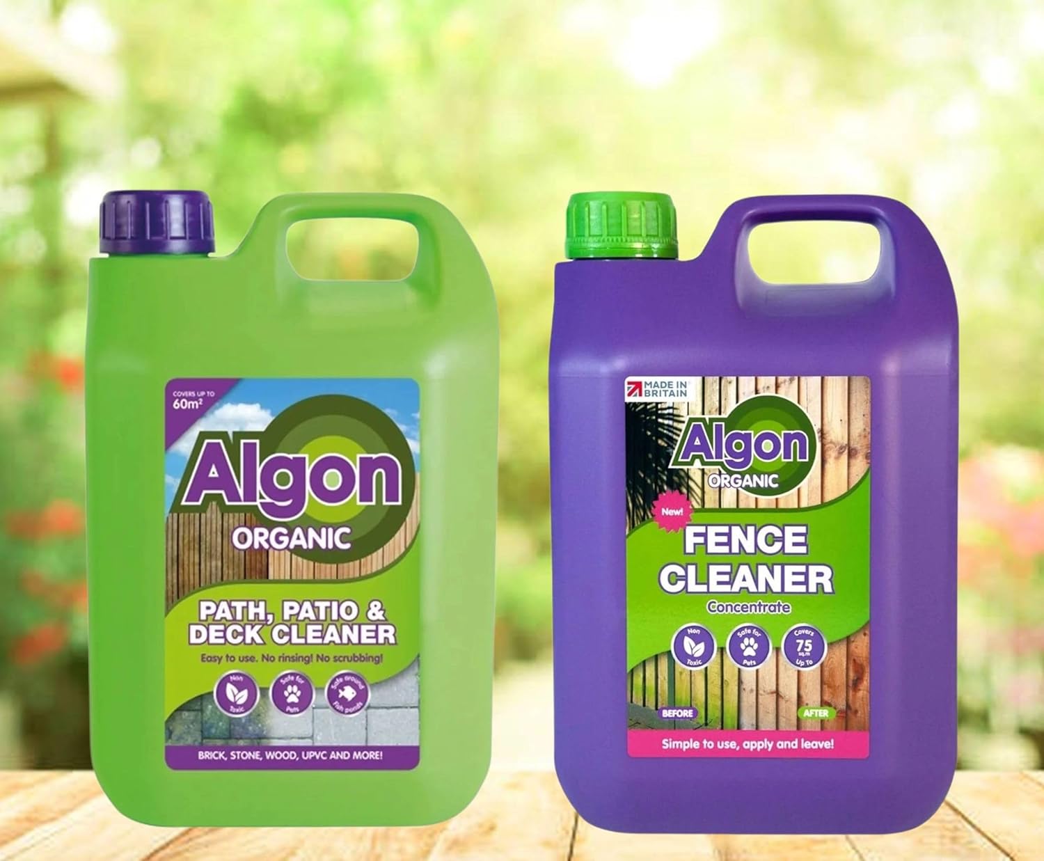 Algon Organic Path & Patio Cleaner Plus Algon Fence Cleaner ...