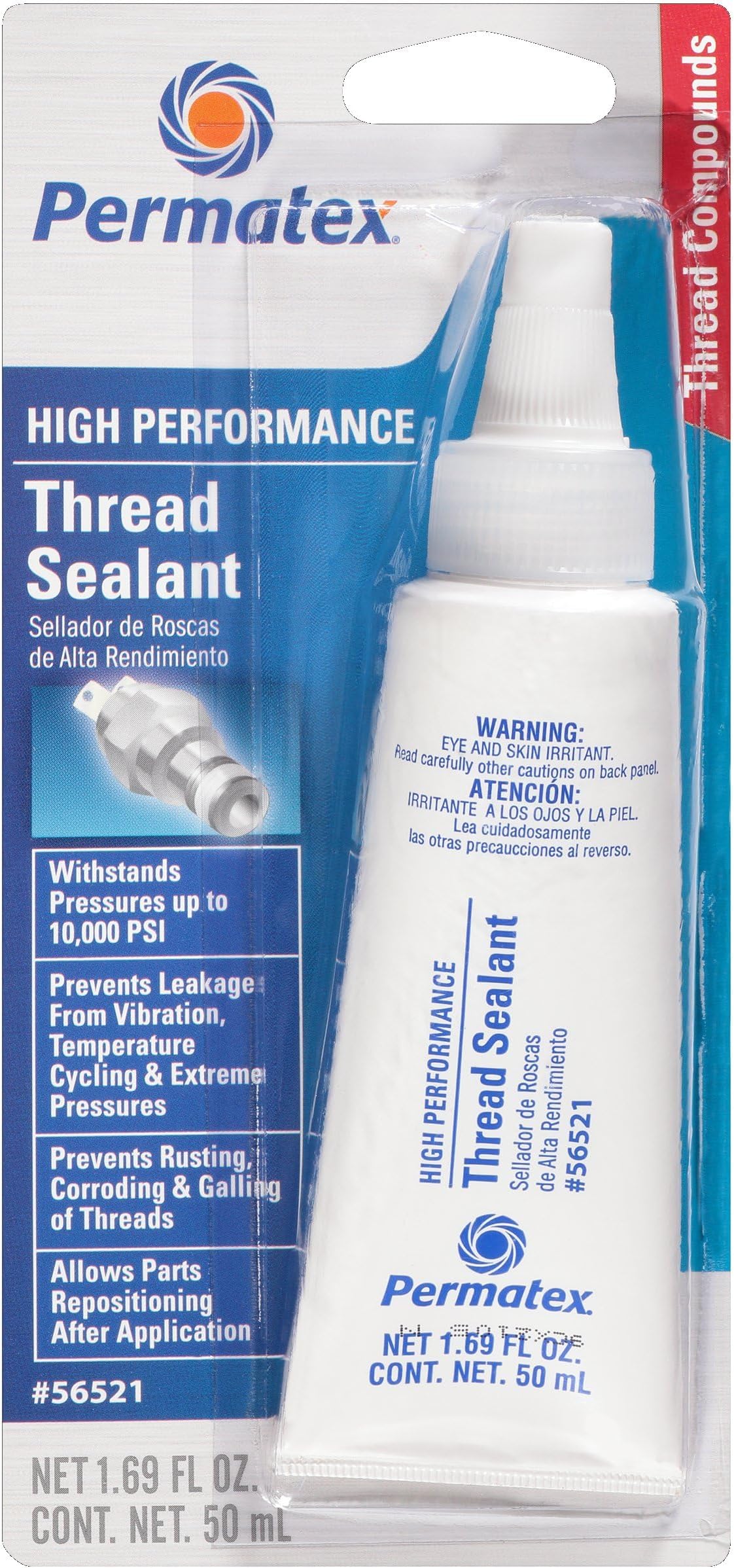 Amazon.com: Permatex 56521 High Performance Thread Sealant, 50 ml ...