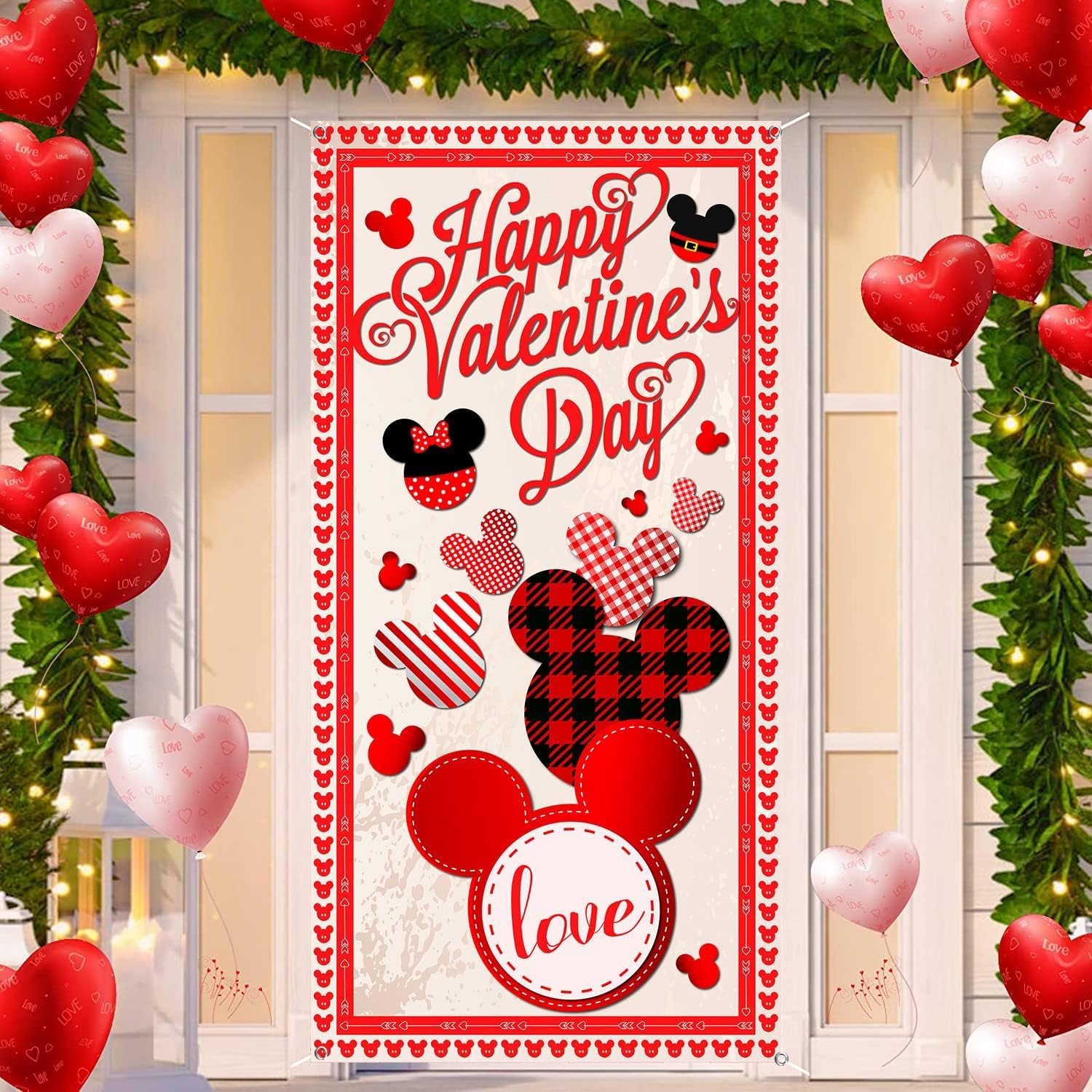 Amazon.com: GPWXYYY Valentine's Day Decorations Door Cover, Happy ...
