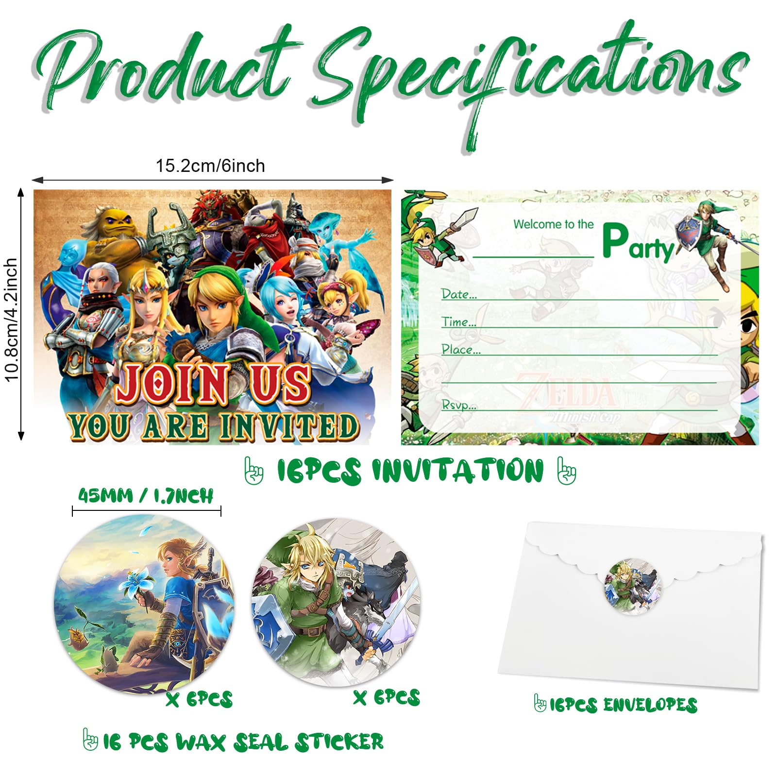 Zelda Birthday Party Invitations Happy Birthday Card The Legend Of