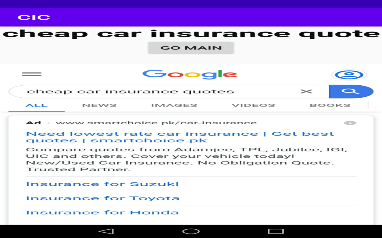 CIC: Car Insurance Companies - App on Amazon Appstore