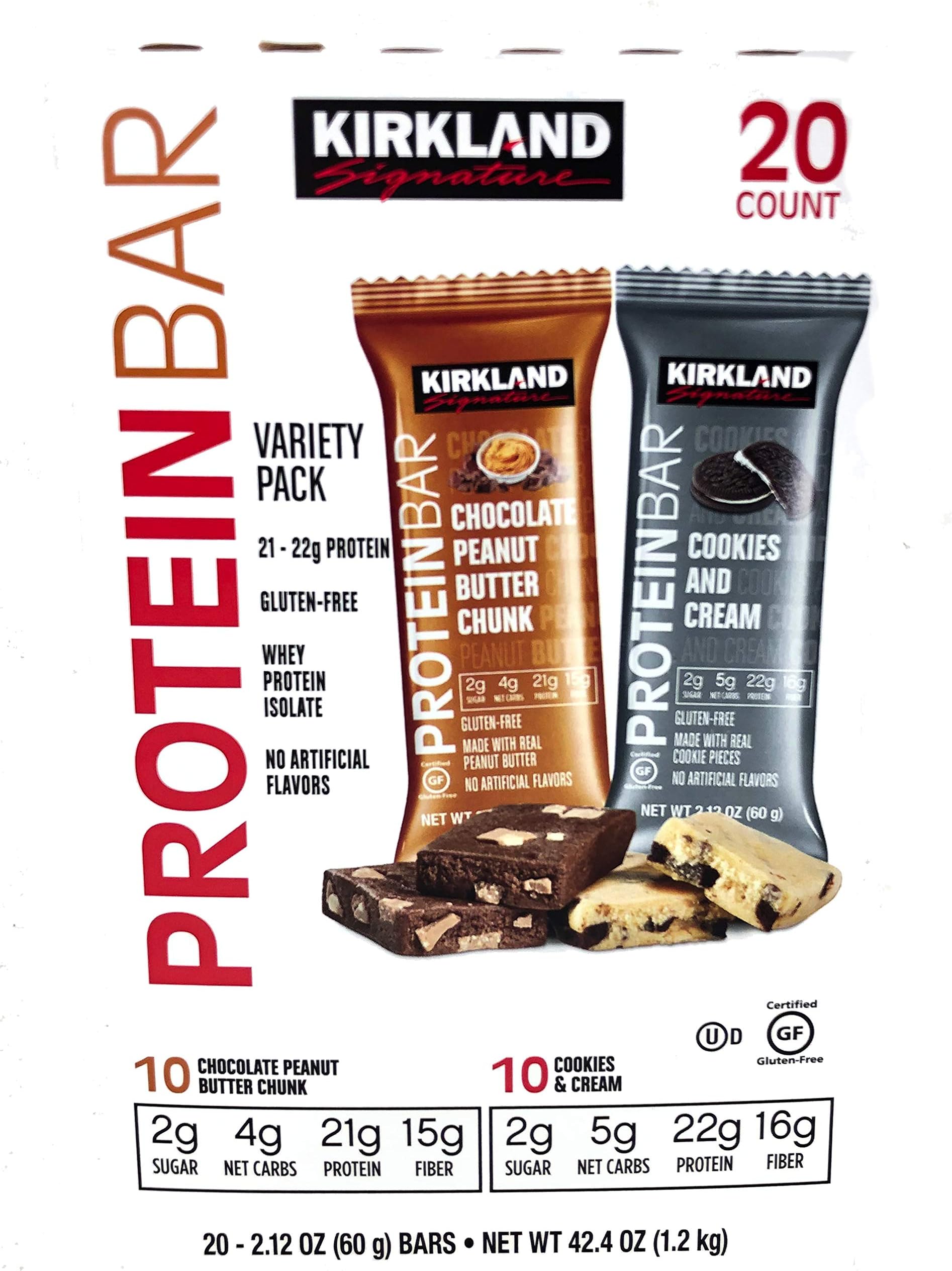 Amazon.com: Kirkland Signature Protein Bar Variety Pack 20 Count ...