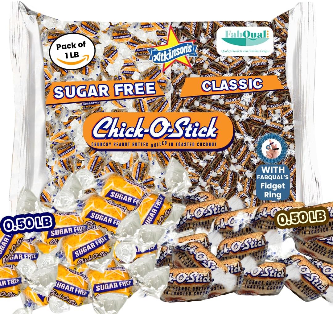 Amazon.com : FabQual's Chick O Sticks 1LB Combo - Atkinson Sugar Free ...