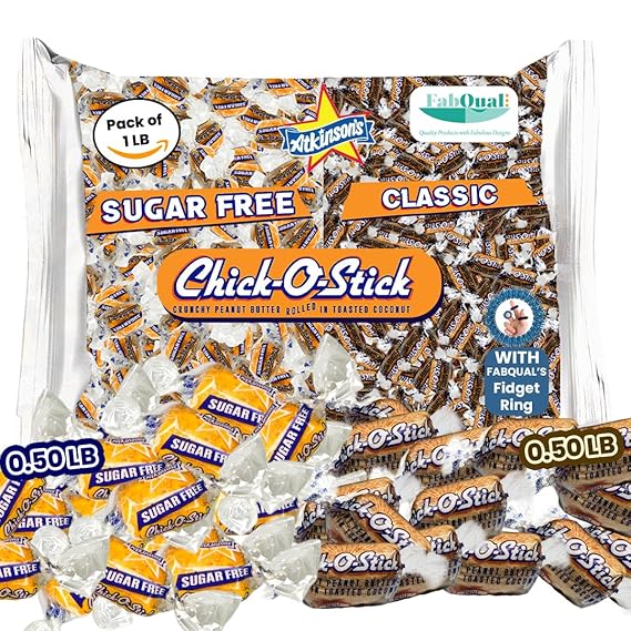 Amazon.com : FabQual's Chick O Sticks 1LB Combo - Atkinson Sugar Free ...