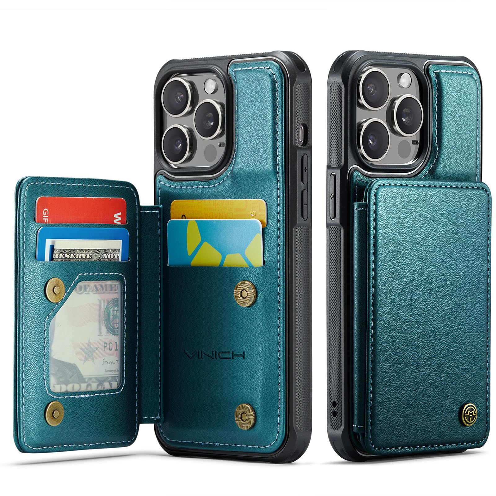 Amazon.com: Vinich for iPhone 14 Pro Wallet Case with Card Holder, RFID ...