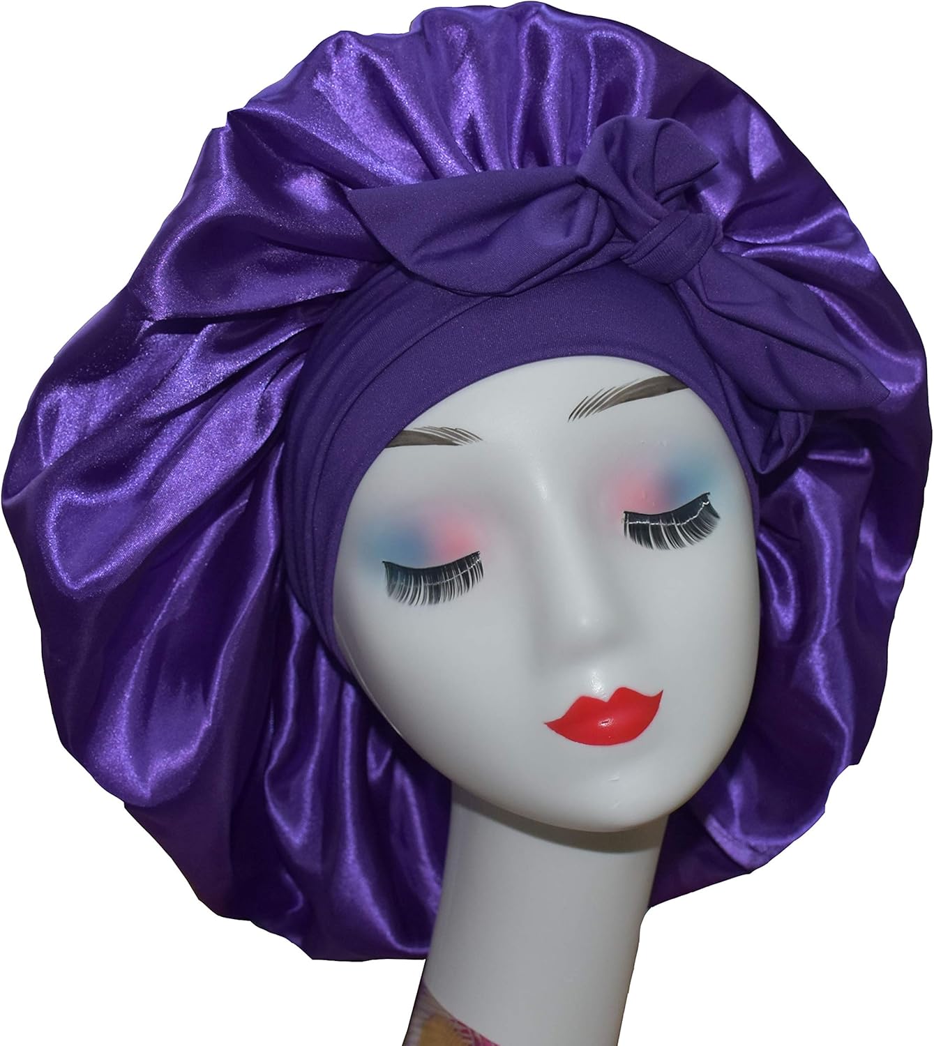 Bonnet Queen Jumbo large satin Bonnet silk Night Sleeping Cap stretchy ...