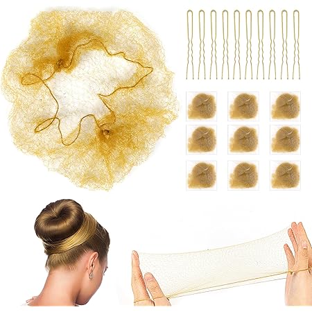 Amazon.com : Blonde Hair Nets for Ballet Buns, 20Pcs Hair Bun Nets with ...