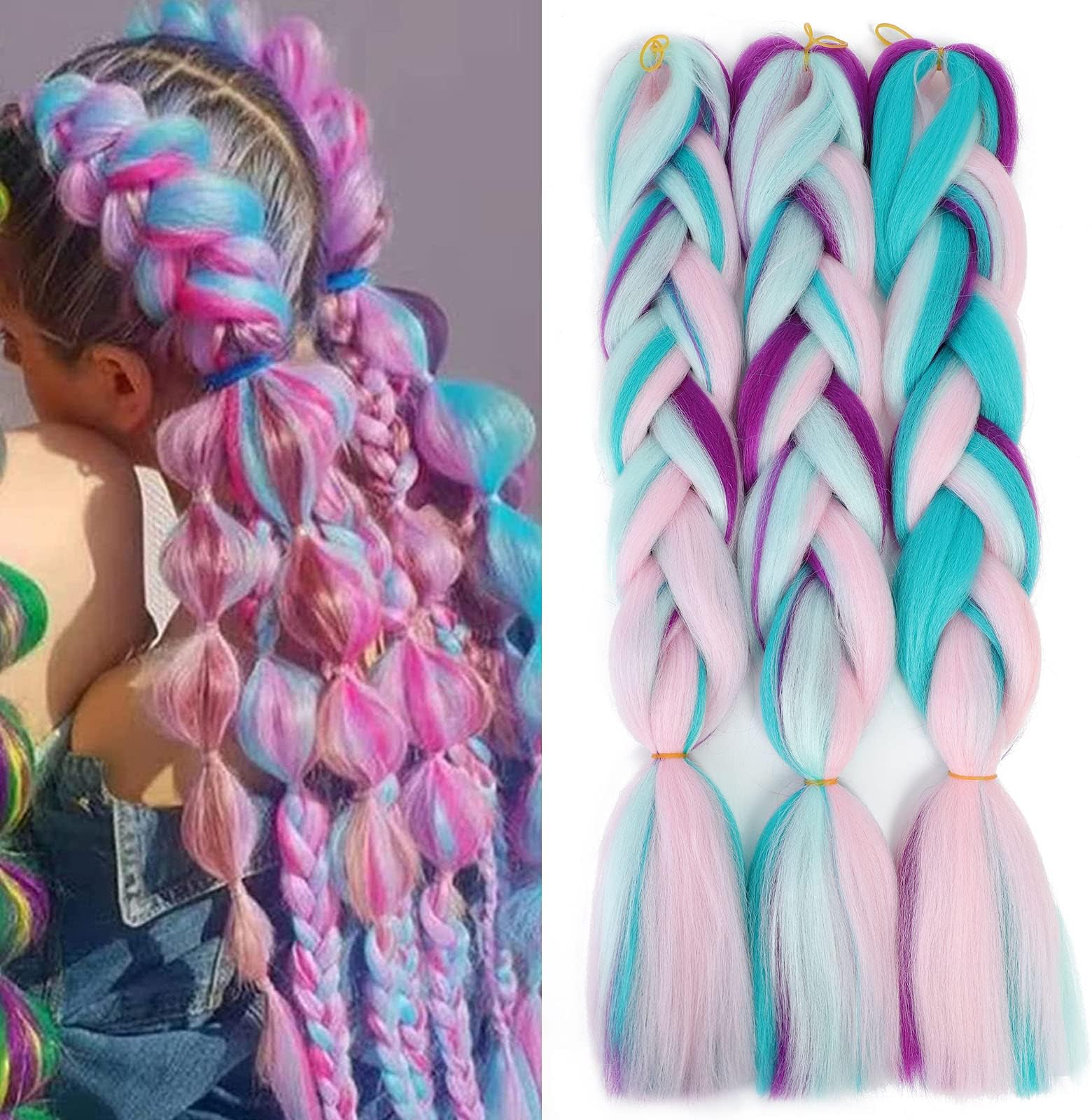 Amazon.com : Ding Dian Jumbo Braiding Hair Ombre 4 Colors Mix Braiding ...