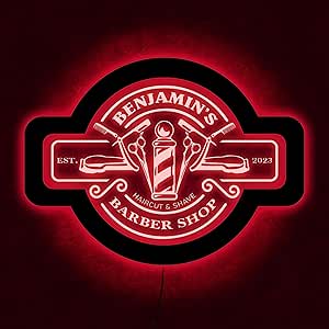 Custom Barber Shop Neon Sign, Barber Led Sign, Barber Neon Sign ...