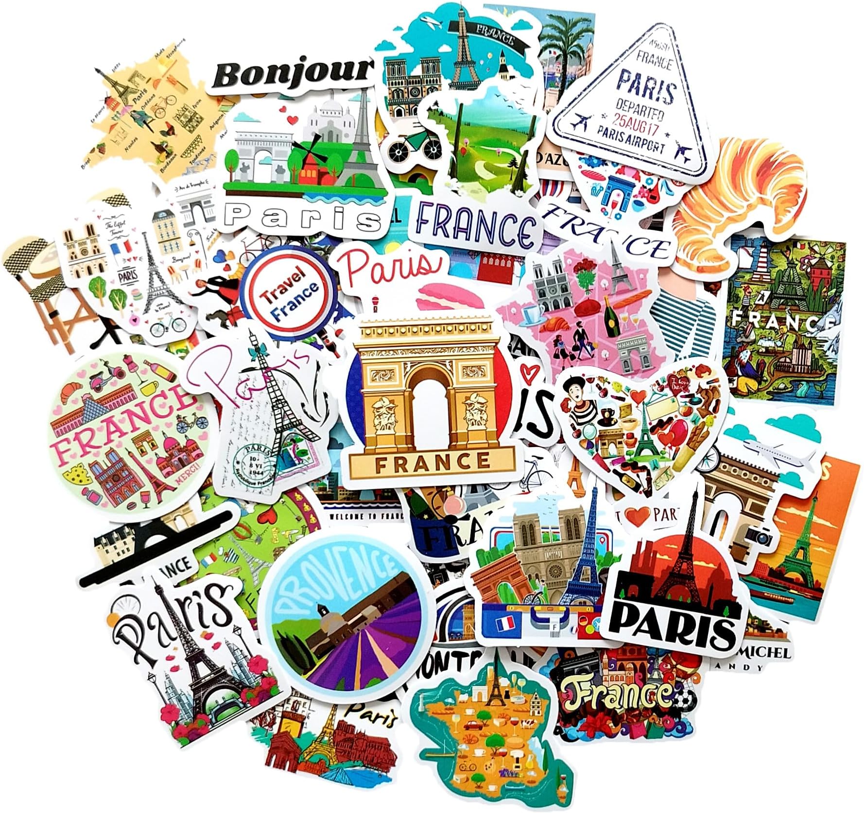 France Map Silhouette Flag Self Adhesive Vinyl Sticker (UPC1262) 91mm ...