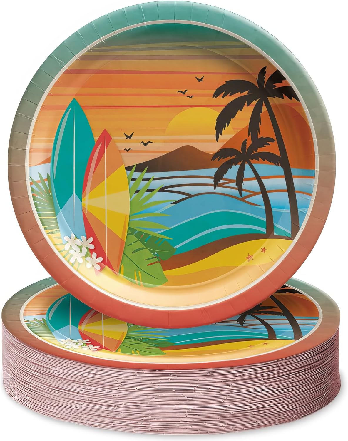 Amazon.com: Amscan Beach Life Dessert Plates 50ct : Home & Kitchen