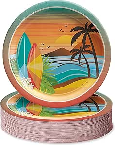 Amazon.com: Amscan Beach Life Dinner Plates 50ct : Home & Kitchen