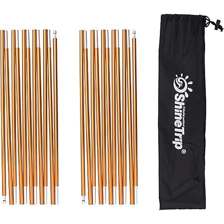 Amazon.com : KangTeer Aluminum Rod Tent Pole 2 Pack 3.6m/11.8 ft Alloy ...