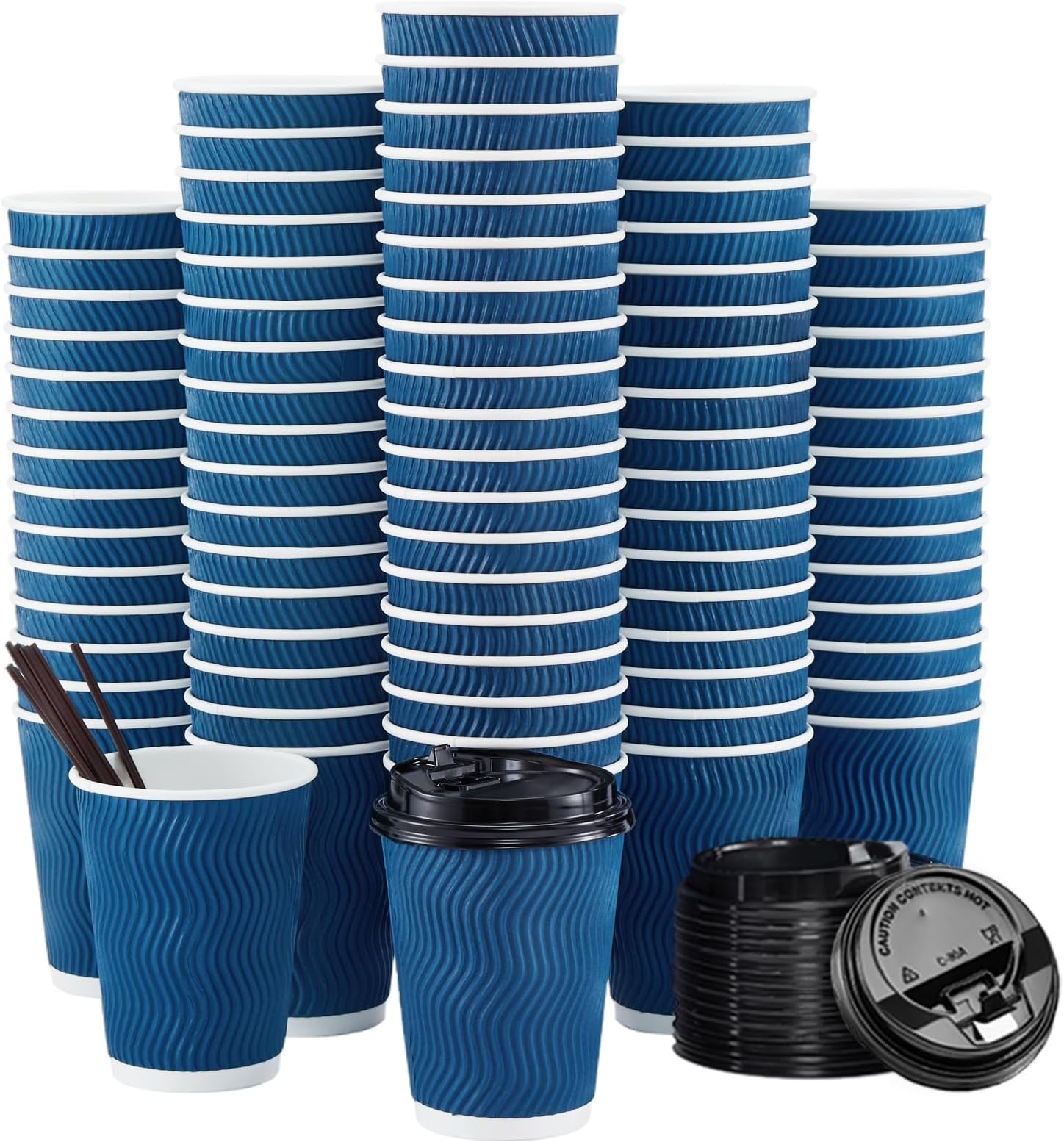 Amazon.com: Disposable Coffee Cups With Lids - 16 oz To Go Coffee Cups ...