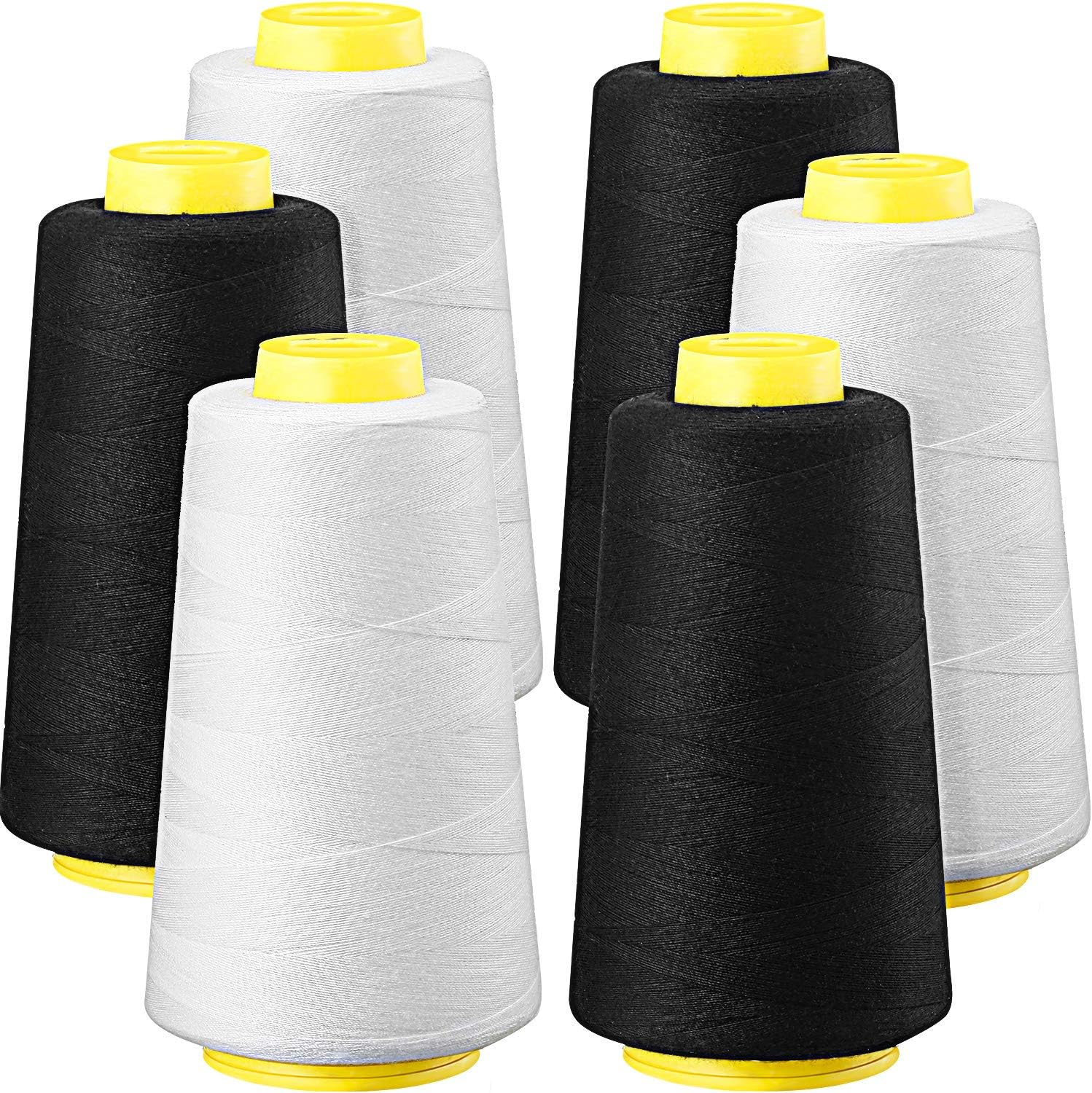 Amazon.com: BBTO 6 Rolls 3000 Yard Each Serger Thread Cones Spool for ...