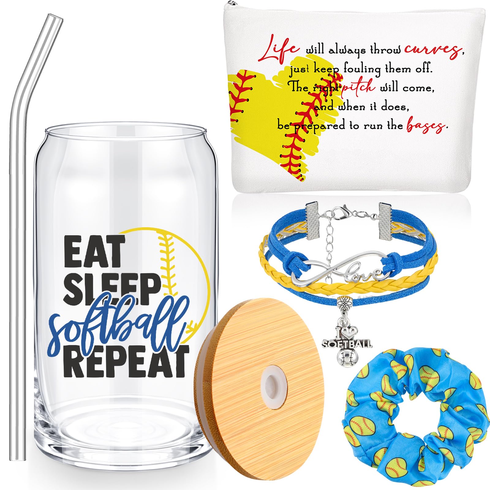 Amazon.com | SilTriangle 4 Pcs Softball Gifts for Girls Christmas ...