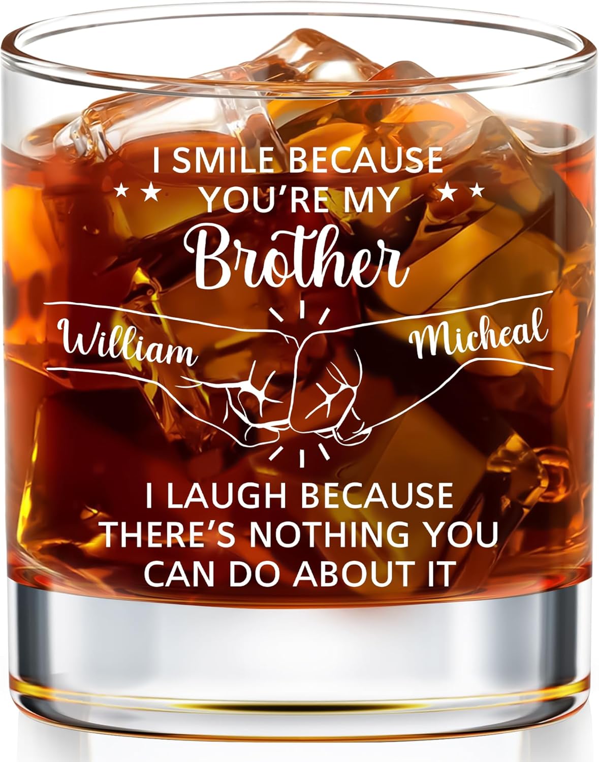 Amazon.com | NAHOTICQ Personalized Whiskey Glass For Brother - Gift For ...