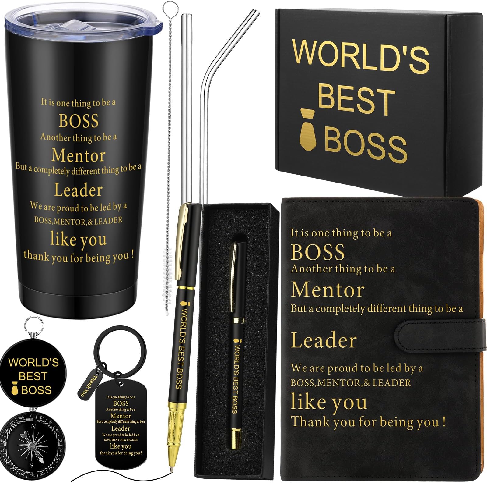 Amazon.com: ReliThick 6 Pcs Funny Boss Gift for Men Included 12 oz ...