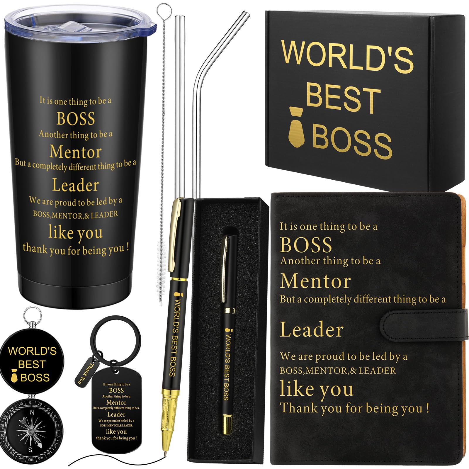 Amazon.com | 6 Pcs World's Best Boss Gifts for Men World's Best Boss ...