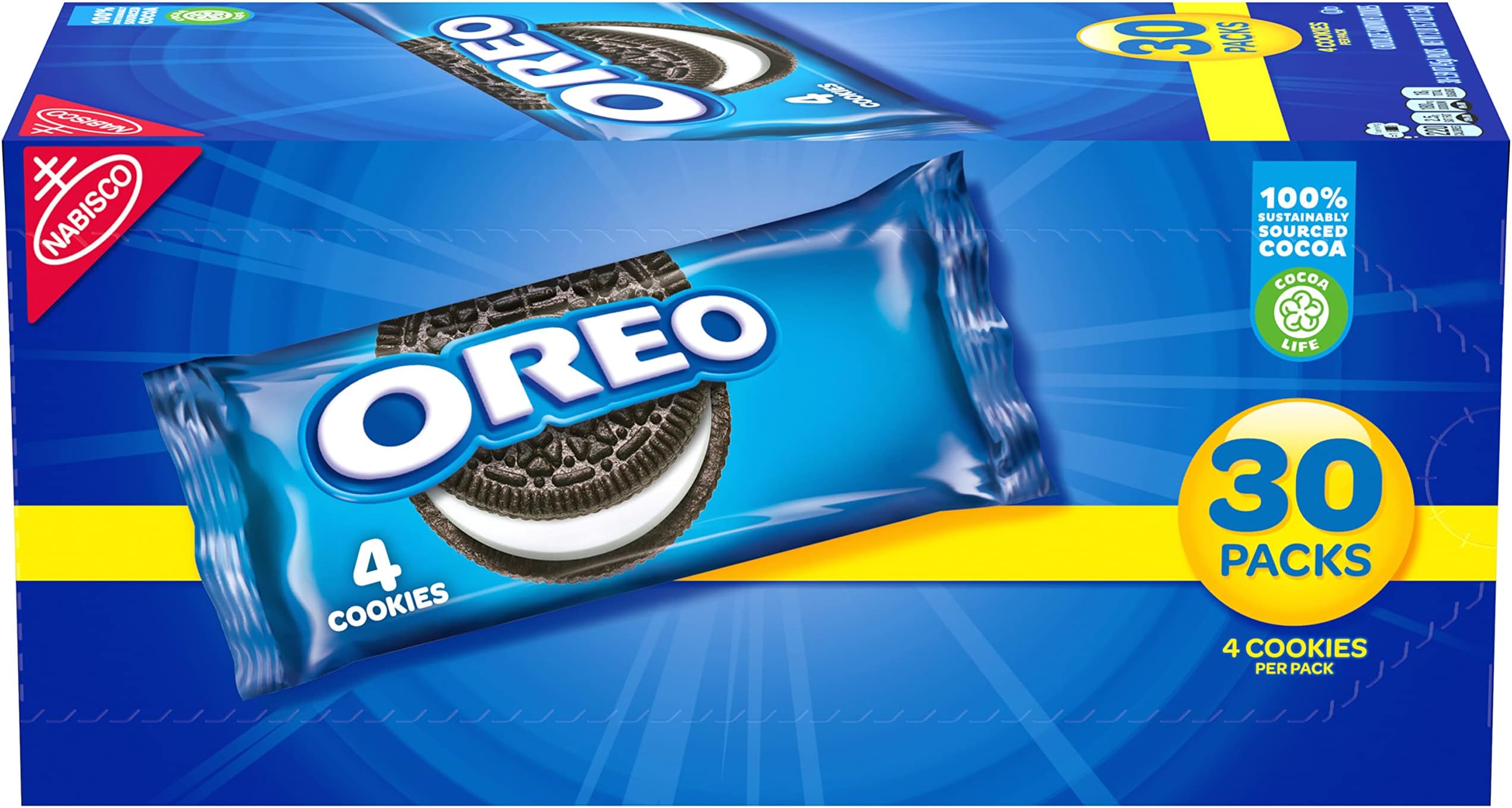 Amazon.com: OREO Chocolate Sandwich Cookies, 30 - 1.59 oz Snack Packs ...