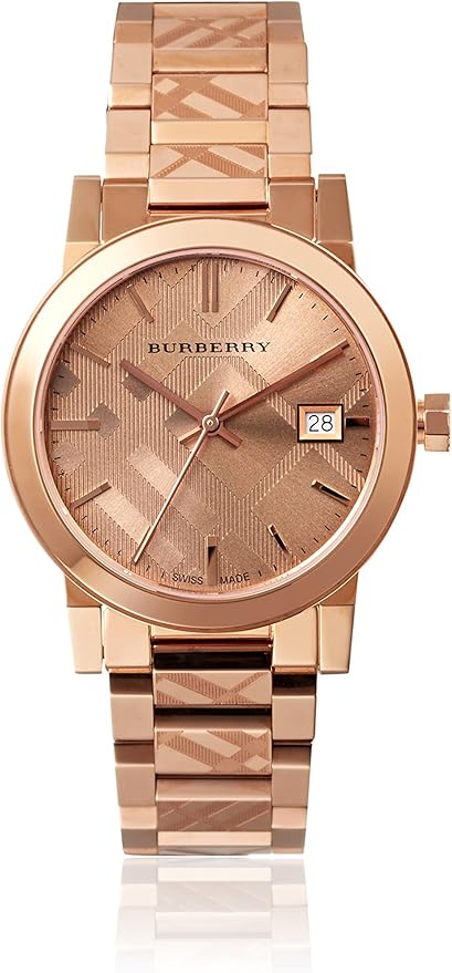 Ladies Burberry The City Engraved Check Watch BU9146 : Amazon.co.uk ...