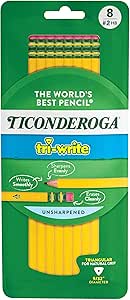 TICONDEROGA Tri-Write Triangular Pencils, Standard Size Wood-Cased #2 ...