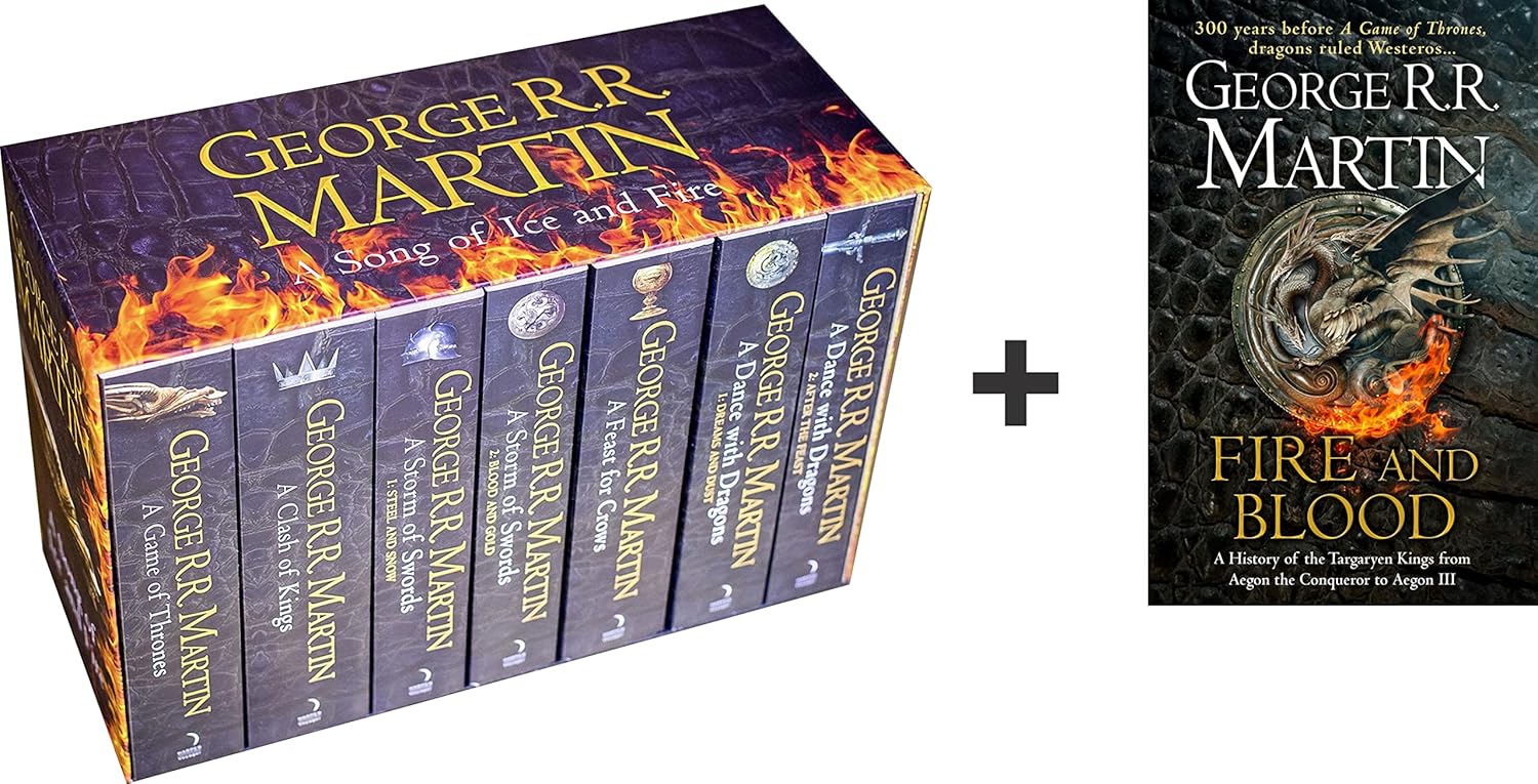 A Song of Ice and Fire Series 8 Books Collection Set: [FIRE AND BLOOD ...