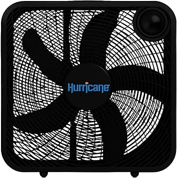 Amazon.com: Hurricane Classic Floor Mount Box Fan w/ 3 Quiet Speeds ...