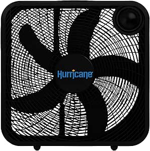 Amazon.com: Hurricane Classic Floor Mount Box Fan w/ 3 Quiet Speeds ...