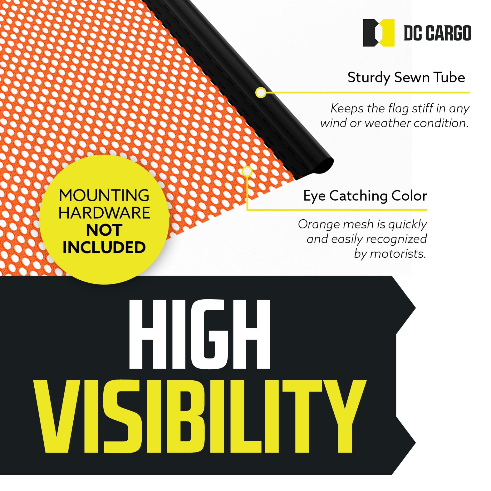 Snapklik.com : DC Cargo Quick Release Flag Mount Warning Flags For ...