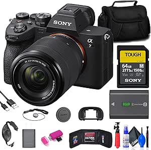 Amazon.com : Sony a7 IV Mirrorless Camera with 28-70mm Lens (ILCE-7M4K/B) + 64GB Memory Card ...