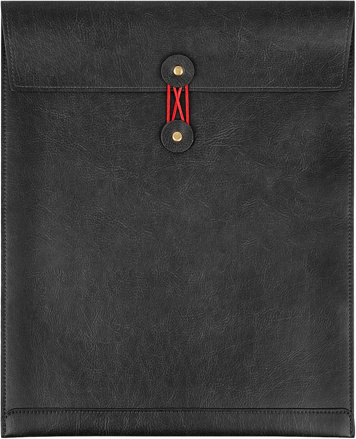 QiXin Black A4 PU Leather File Folders for Documents,Important Private ...