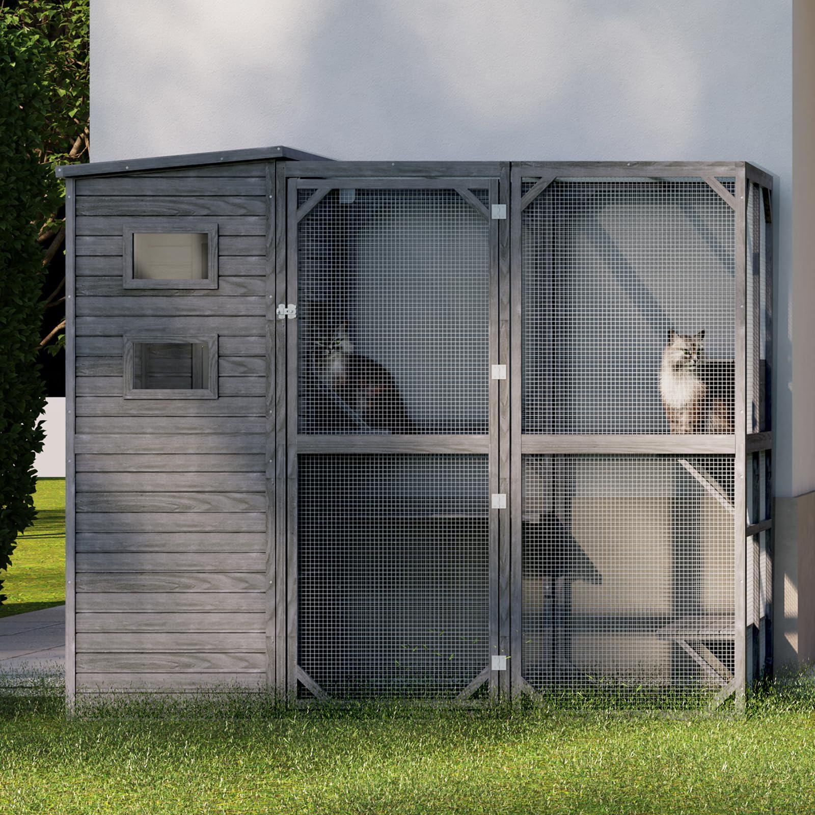 Amazon.com : MXSUNH Catio Outdoor Cat Enclosure,Large Weatherproof Cat ...