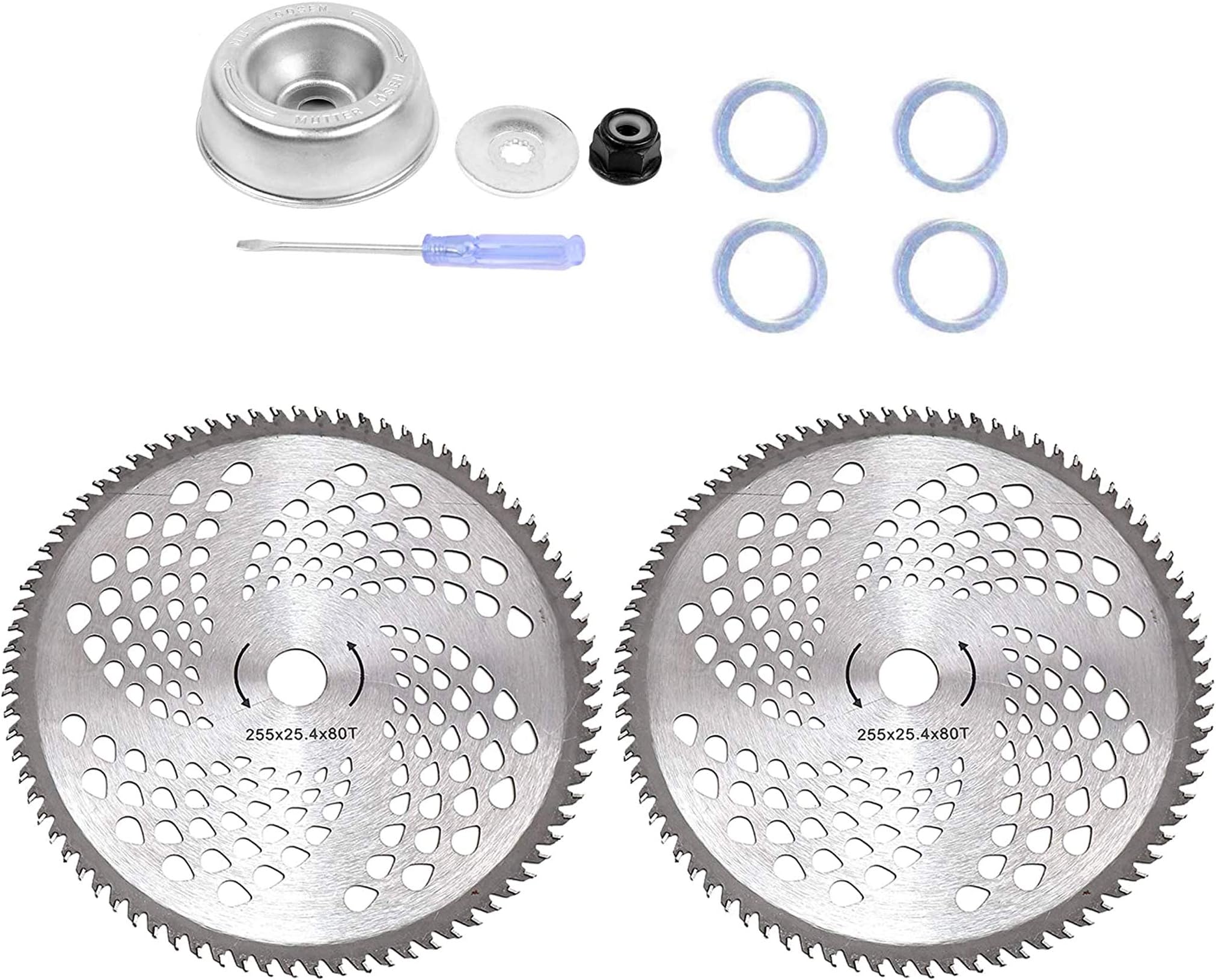 Amazon.com : NeJesZoe 10" x 3 Teeth Carbon Steel Brush Cutter Blades ...
