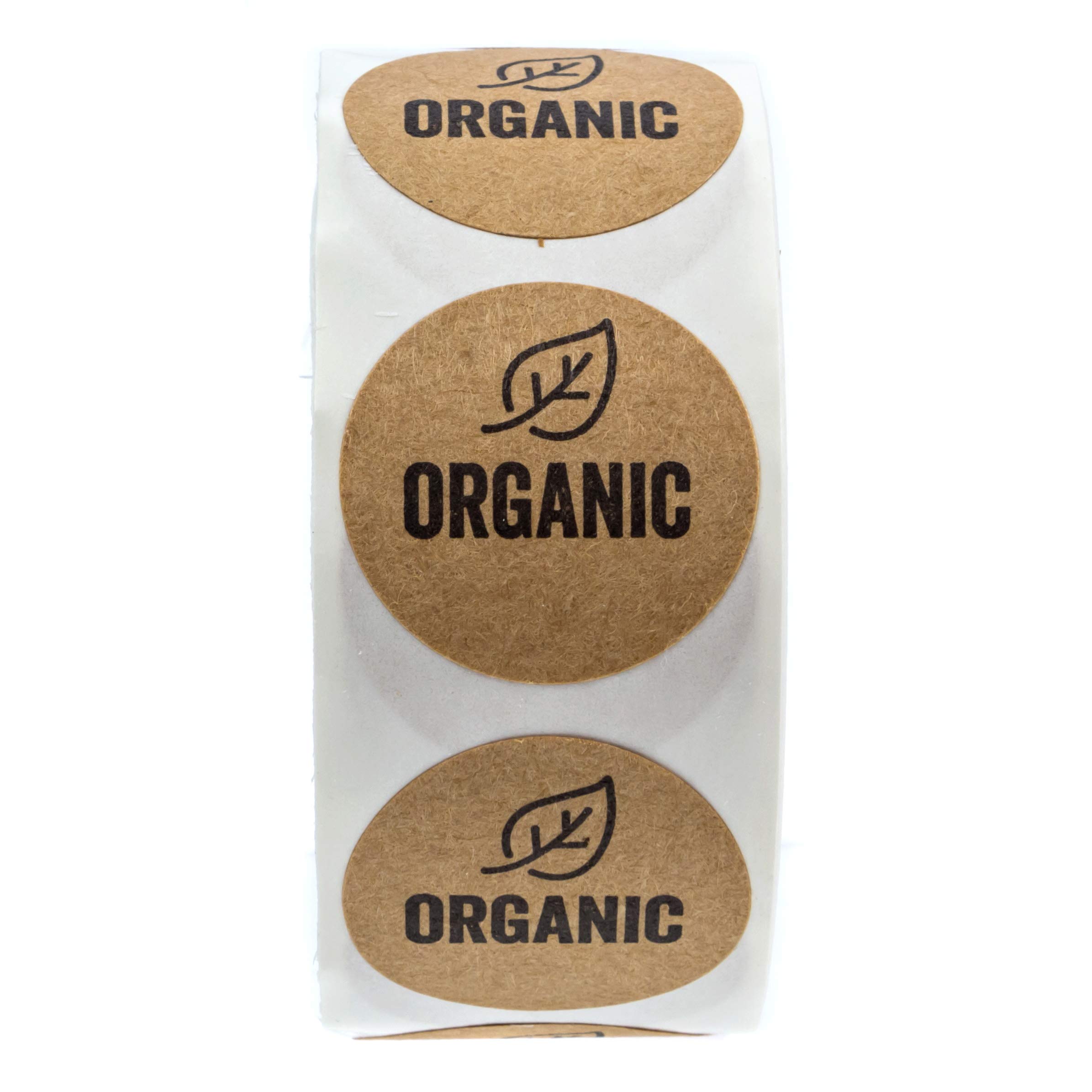 Snapklik.com : Organic Made Stickers / 1" Inch Round Natural Kraft ...