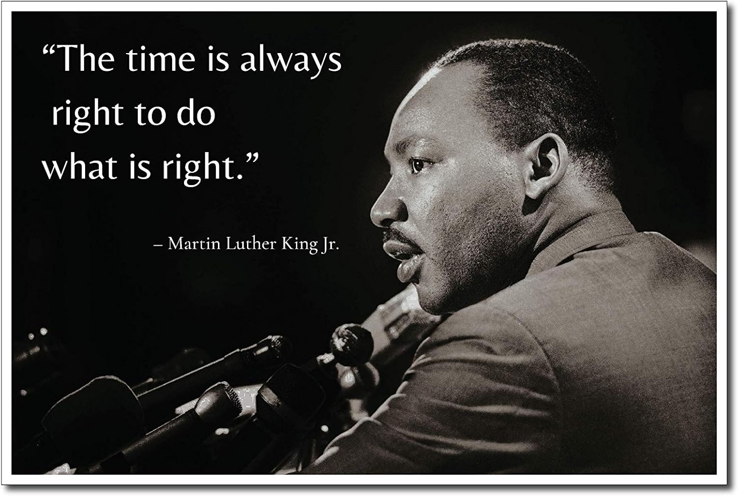Amazon.com: Martin Luther King, Jr. Poster Quote “The time is always ...