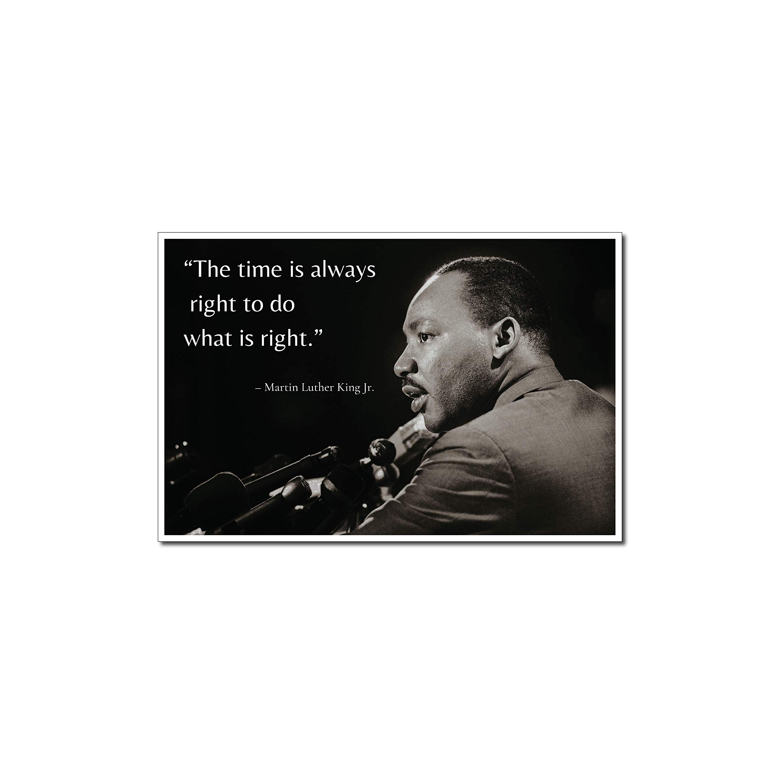 Amazon.com: Martin Luther King, Jr. Poster Quote “The time is always ...