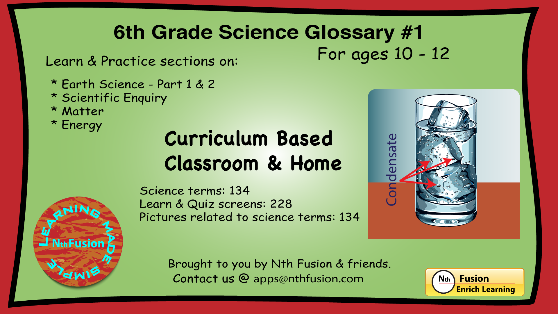 6th Grade Science Glossary # 1 : Learn and Practice Worksheets for home ...